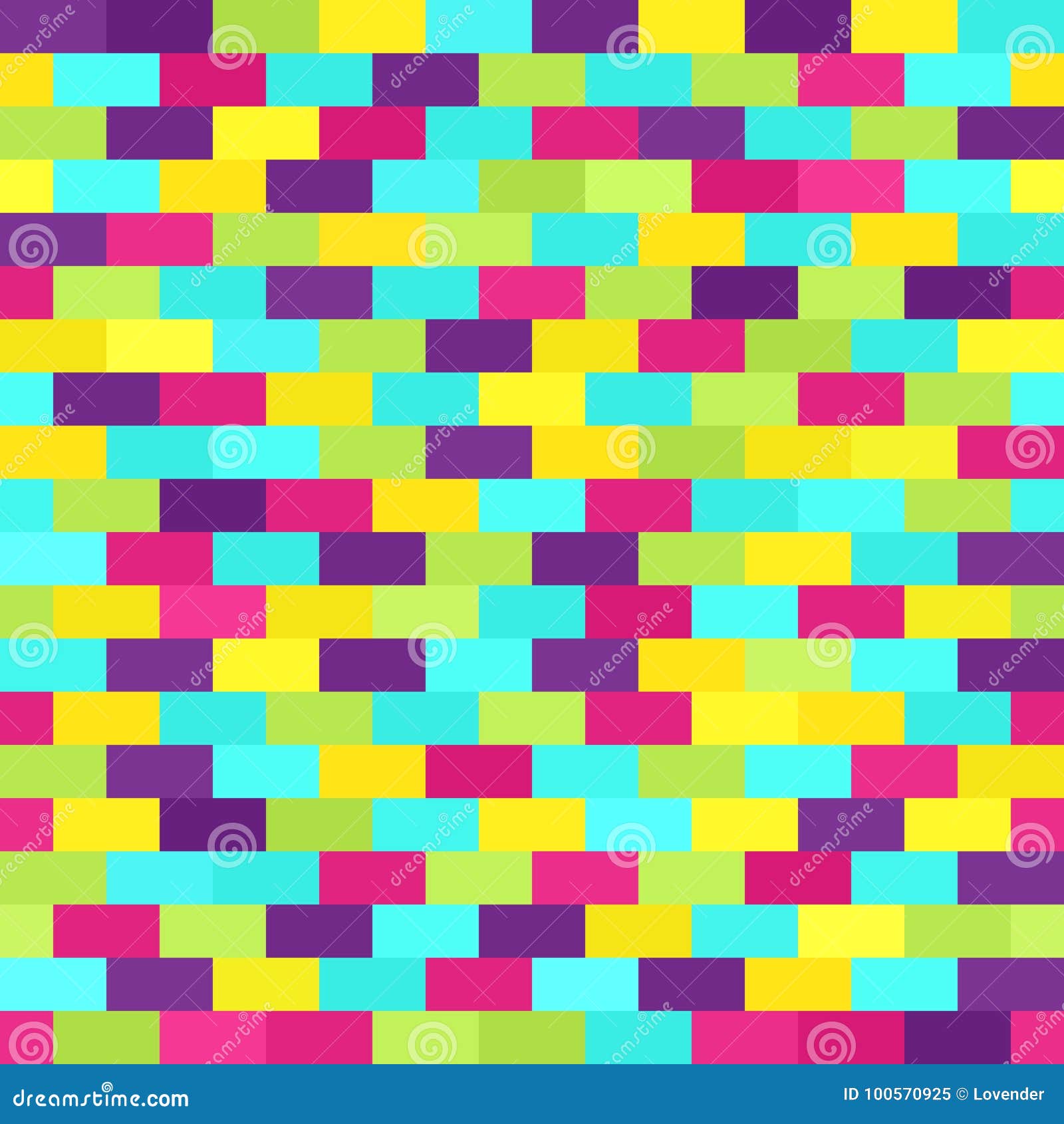 Bright Rectangle Pattern. Seamless Vector Brick Background Stock Vector ...