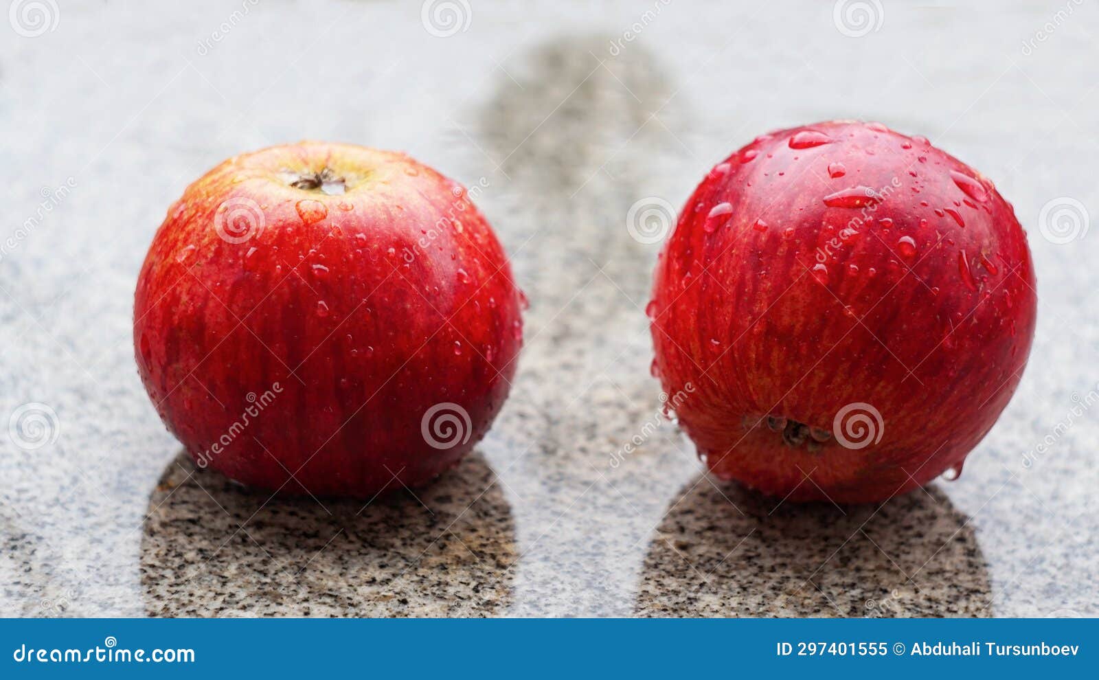 Bright red apple stock image. Image of juicy, closeup - 297401555