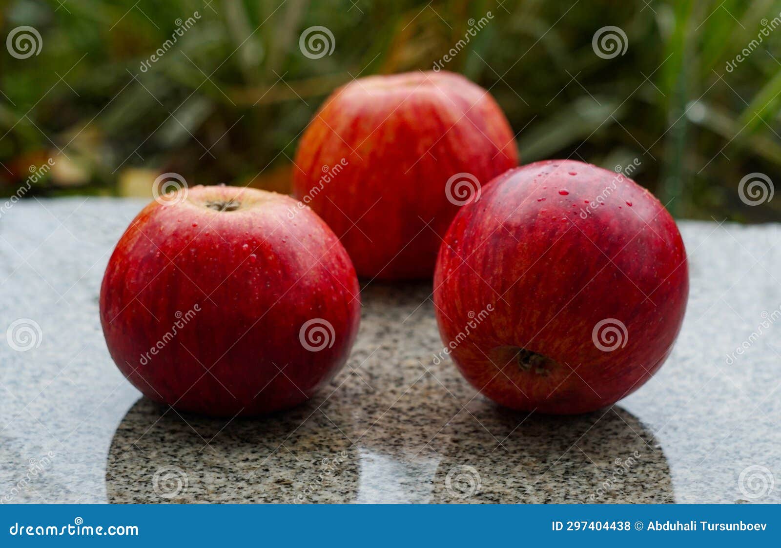 Bright red apple stock photo. Image of refreshment, agriculture - 297404438
