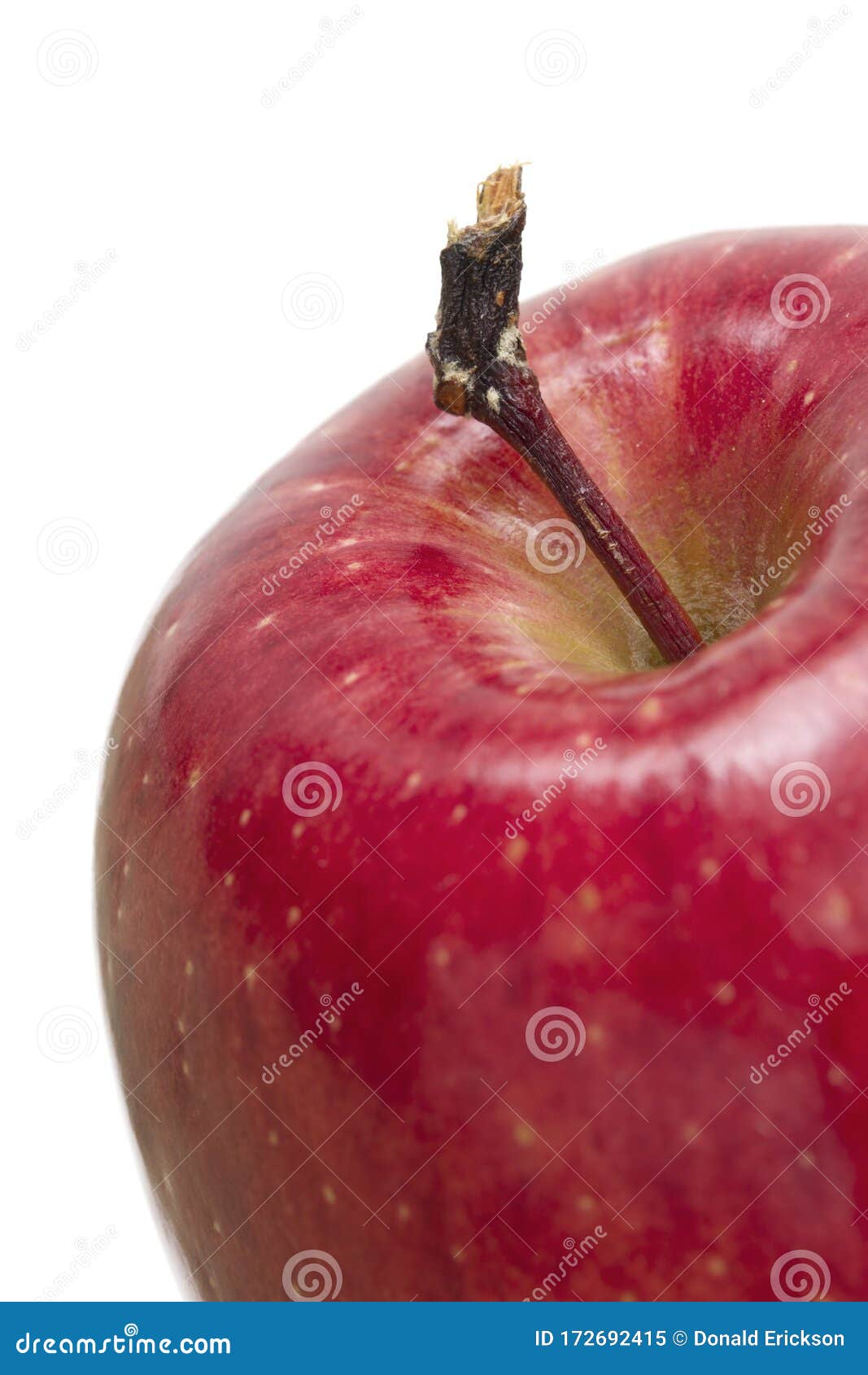 Bright Red Apple Isolated on White Background Stock Image - Image of ...