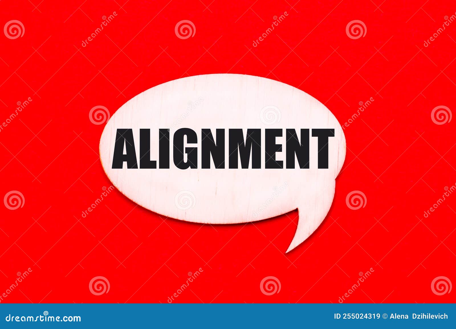 On a Bright Red Background, a Light Wooden Curly Card with the Text ...