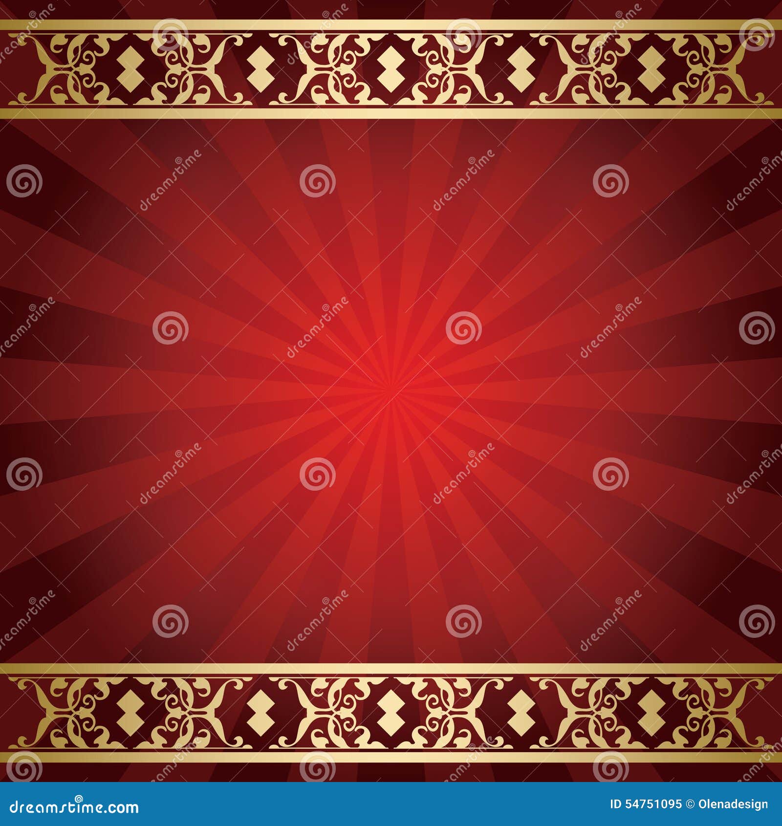 Bright Red Vector Background with Rays from Center Stock Vector ...