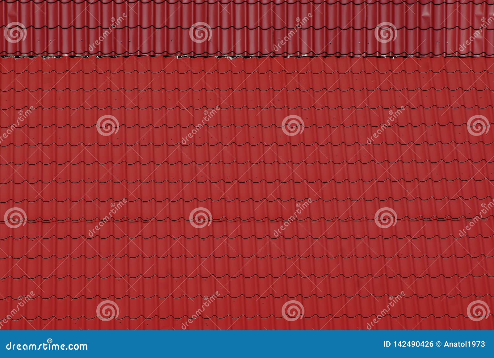 Bright Red Tile Texture on the Roof of the House Stock Photo - Image of ...