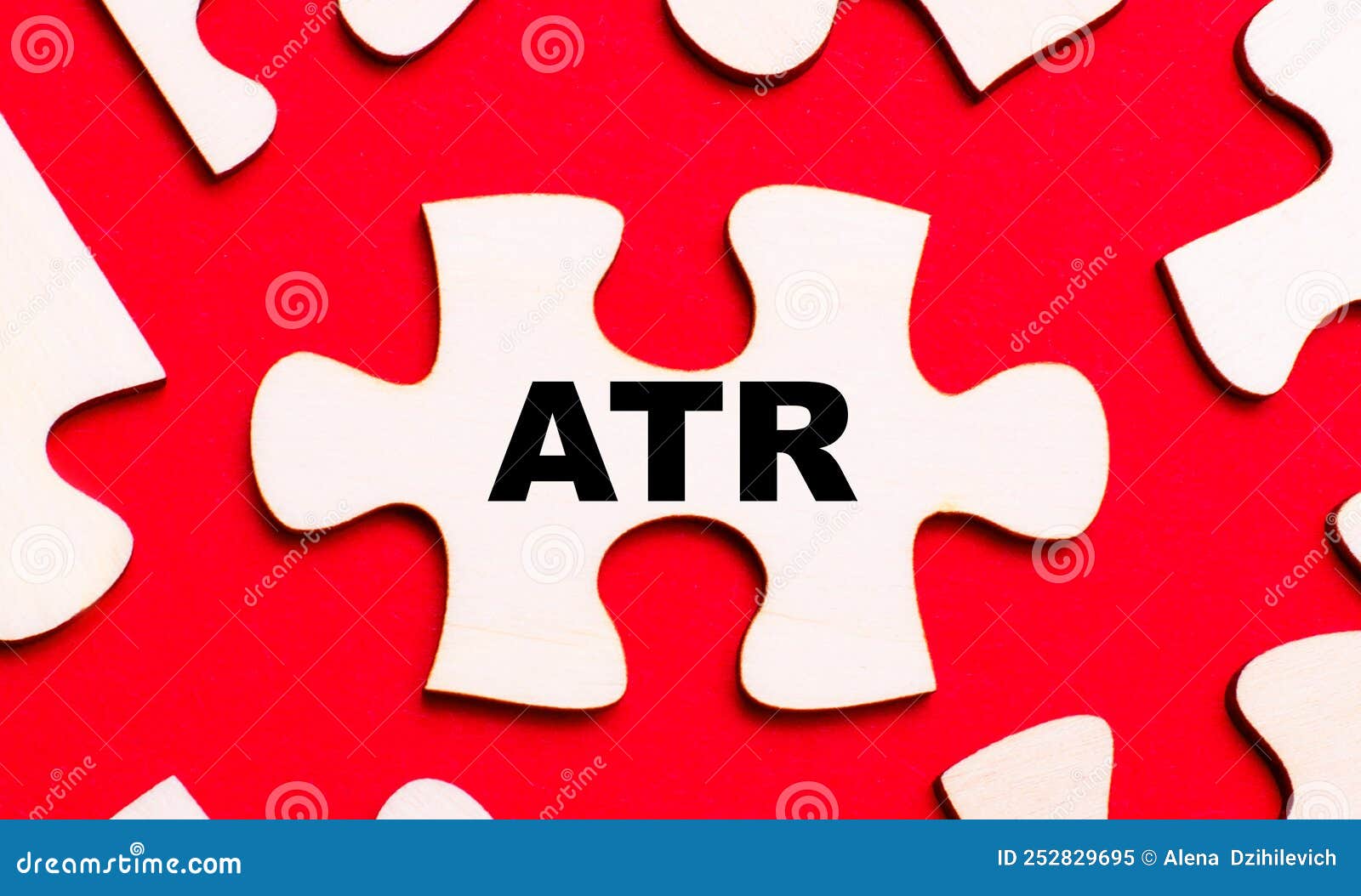 On a Bright Red Background, White Puzzles. in One of the Pieces of the ...