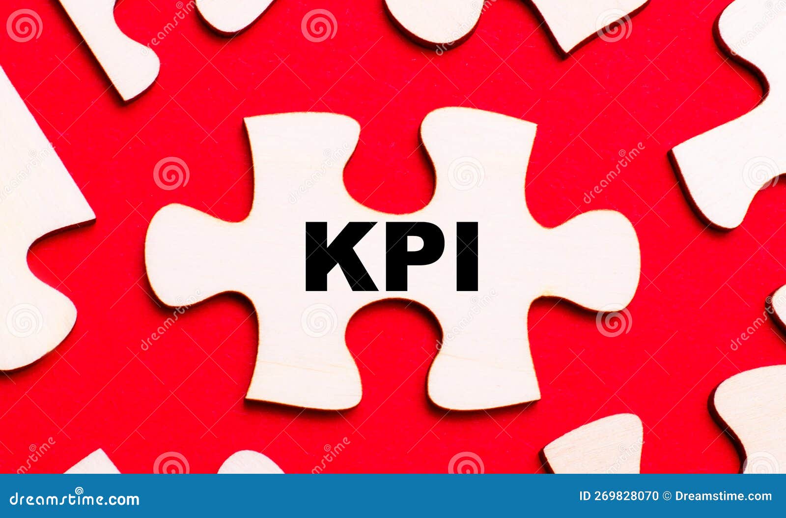 On a Bright Red Background, White Puzzles. in One of the Pieces of the ...