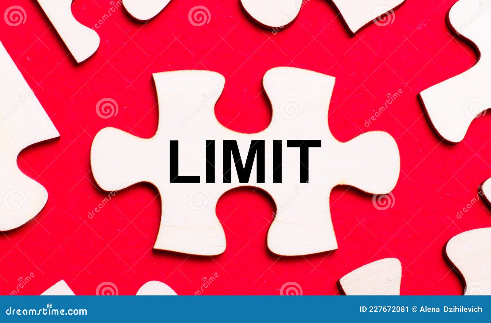 On a Bright Red Background, White Puzzles. in One of the Pieces of the ...