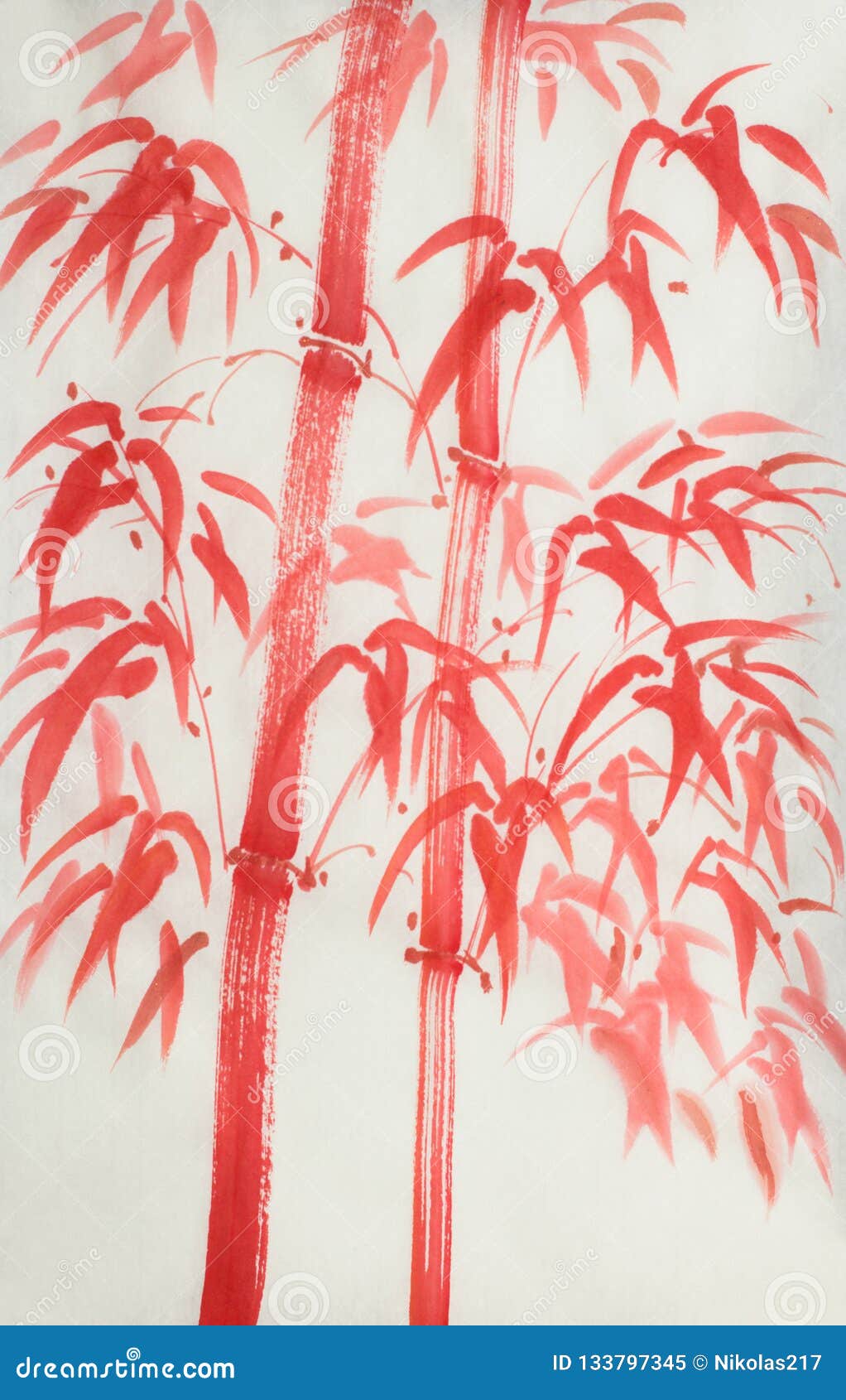 Bright red bamboo stock image. Image of light, plant - 133797345