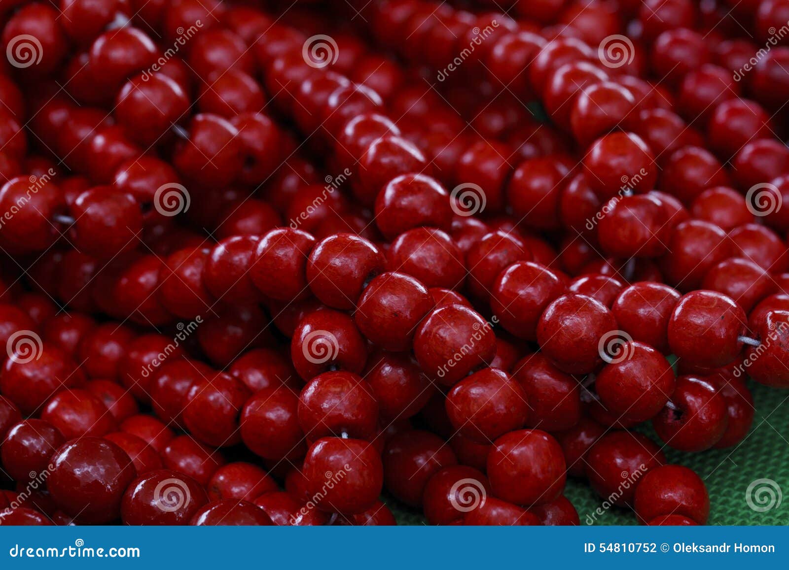 Bright red beads stock photo. Image of jewel, bright - 54810752