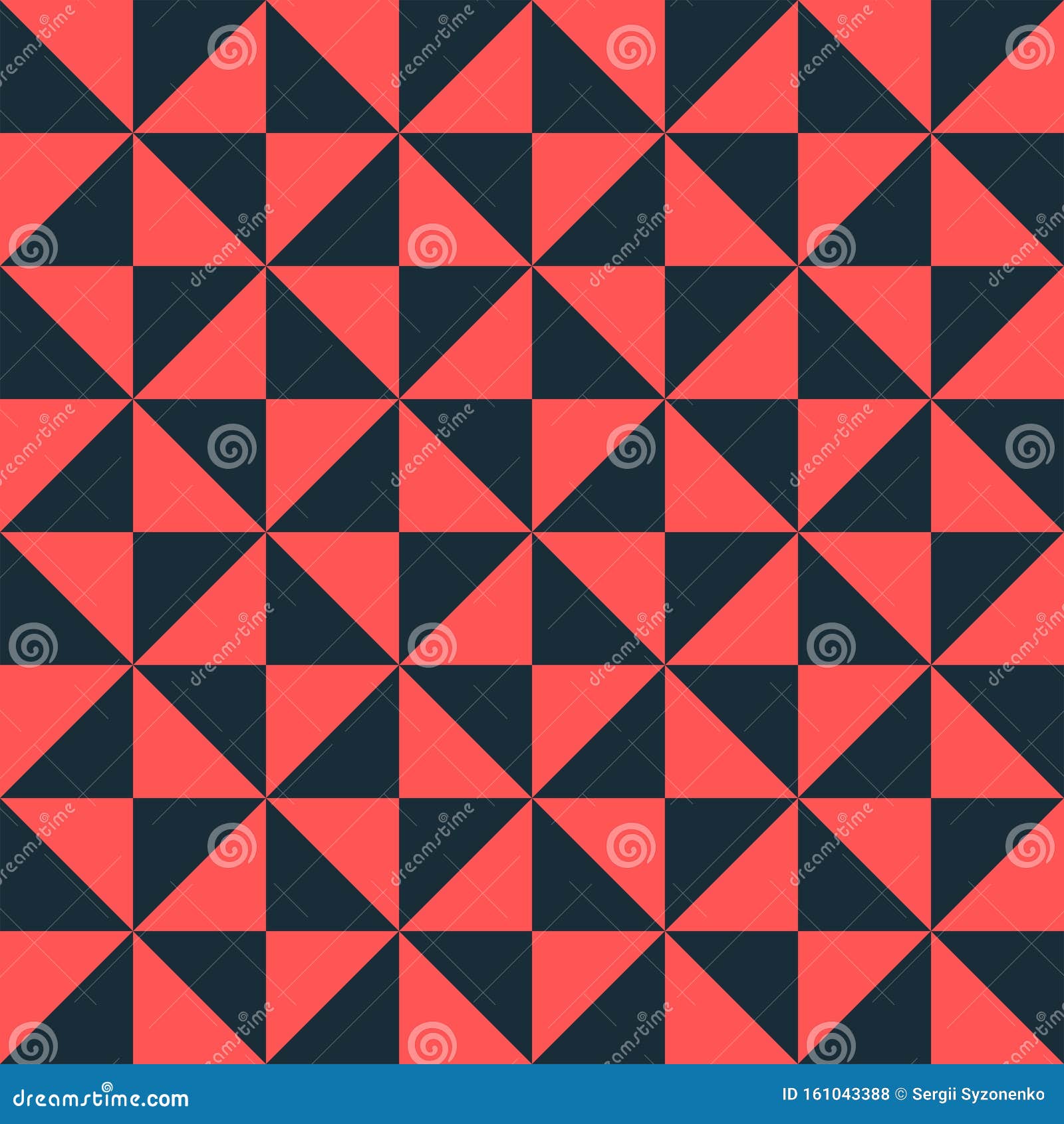 Bright Red-black Tiles of a Triangular Shape Geometric Seamless Pattern ...