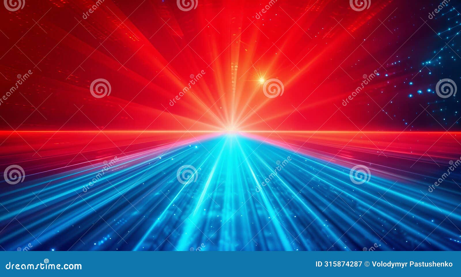 A Bright Red and Blue Light Beam in Space Stock Image - Image of light ...