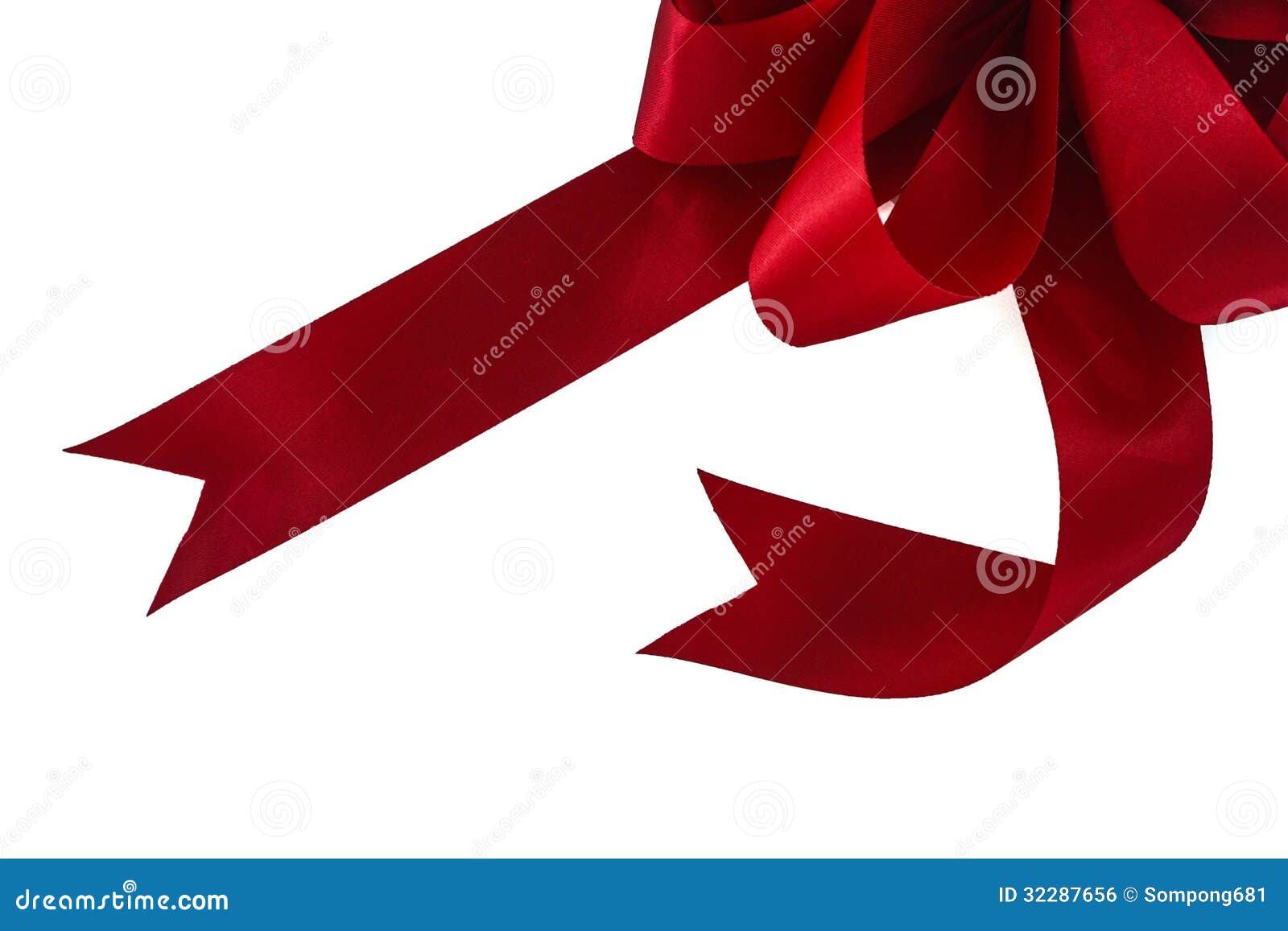 Bright red bow stock photo. Image of shiny, triple, satin - 32287656