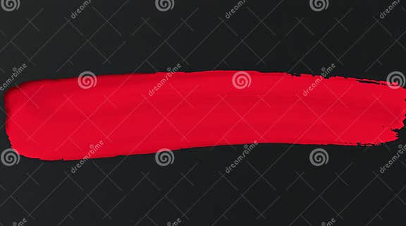 Bright Red Brushstroke on a Black Background, Creating a Striking ...