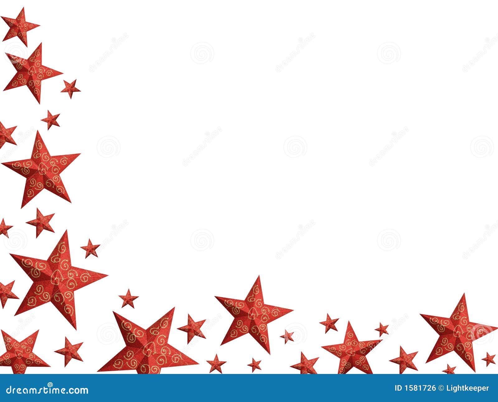 Bright Red Christmas Stars - Isolated Stock Illustration - Illustration ...