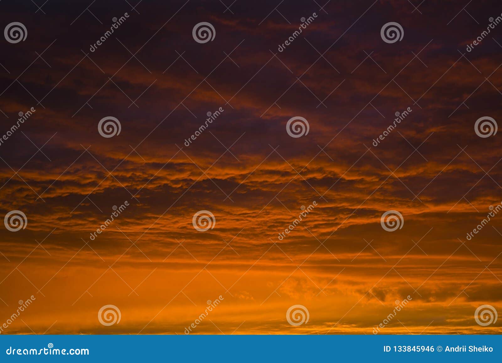 Bright, Red Clouds during the Sunset Stock Photo - Image of nature ...