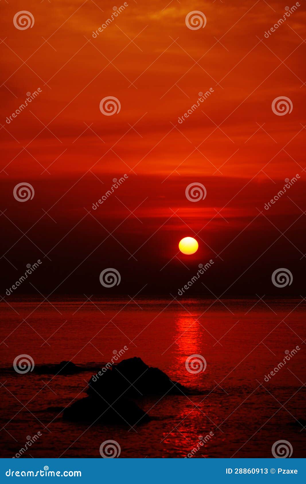 Bright red colored sunset stock image. Image of colored - 28860913