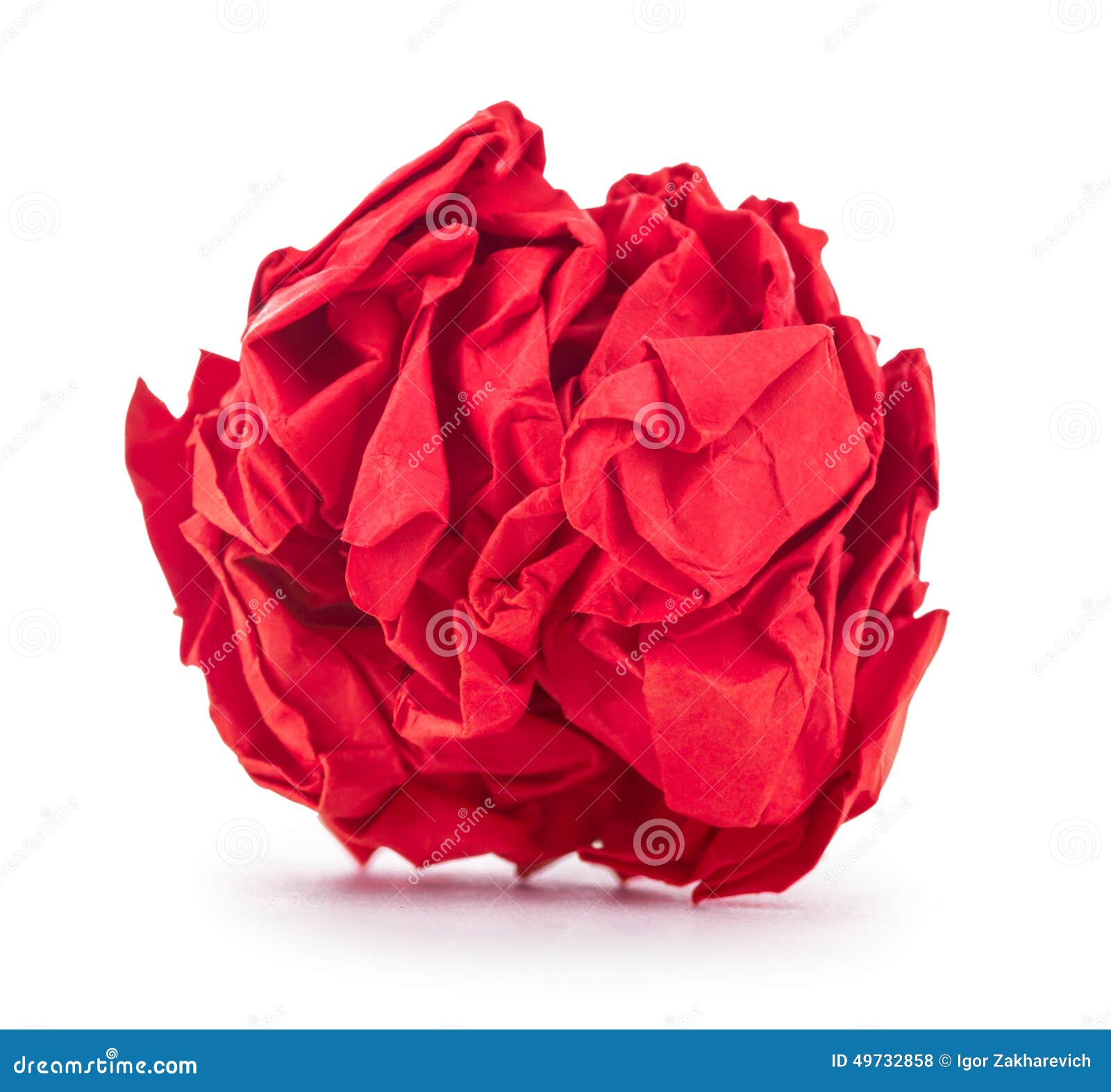 Bright red crumpled paper stock photo. Image of color - 49732858