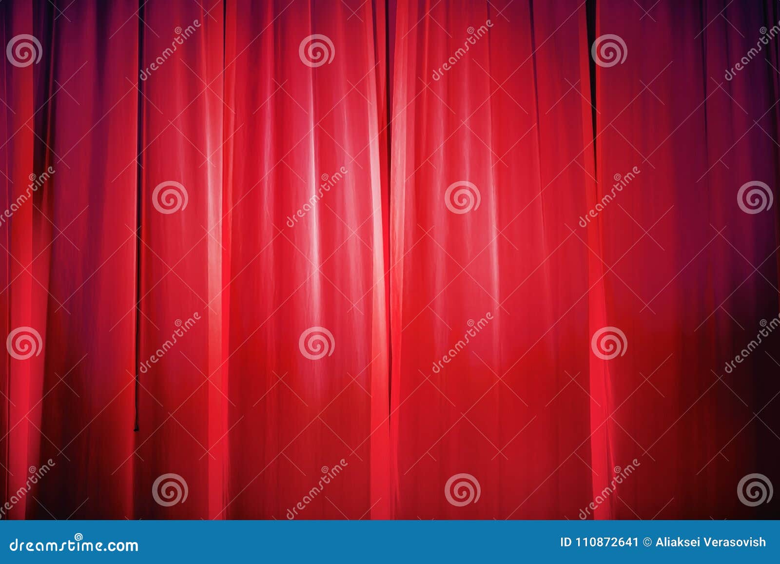 Bright red curtain stock image. Image of color, concert - 110872641