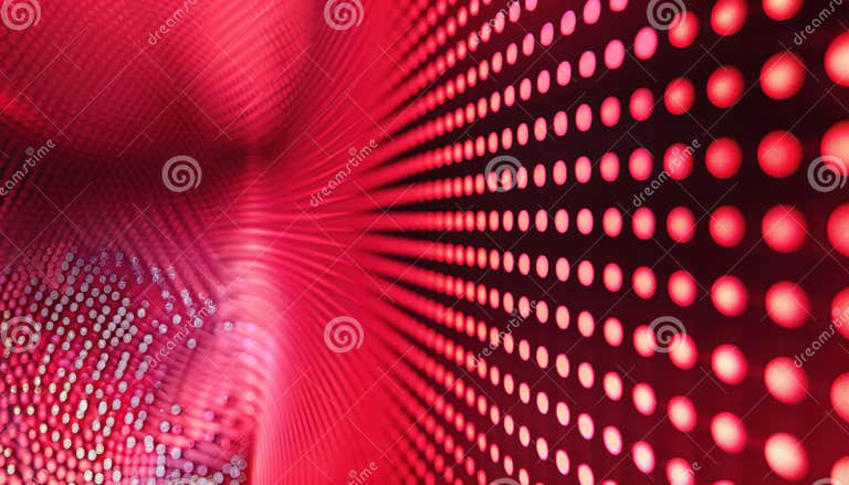 Abstract Red Light Patterns with Dots and Waves Illuminated in a Dark ...