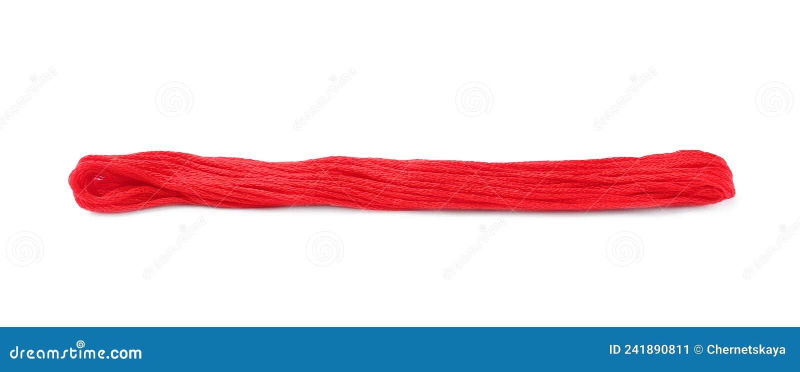 Bright Red Embroidery Thread on White Background Stock Image - Image of ...