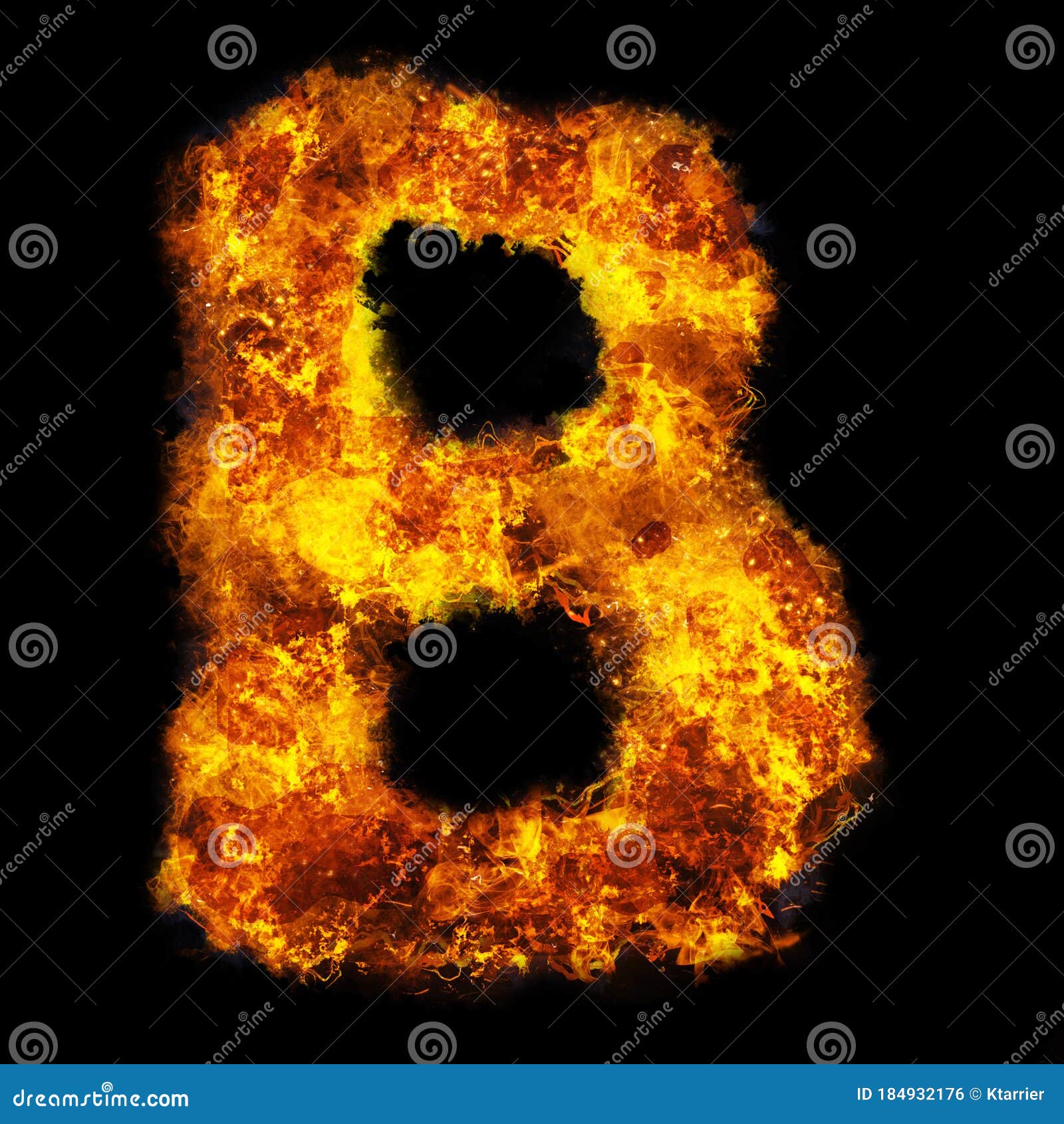 Letter B Flame Explosion Shape Font Stock Photo - Image of alphabet ...