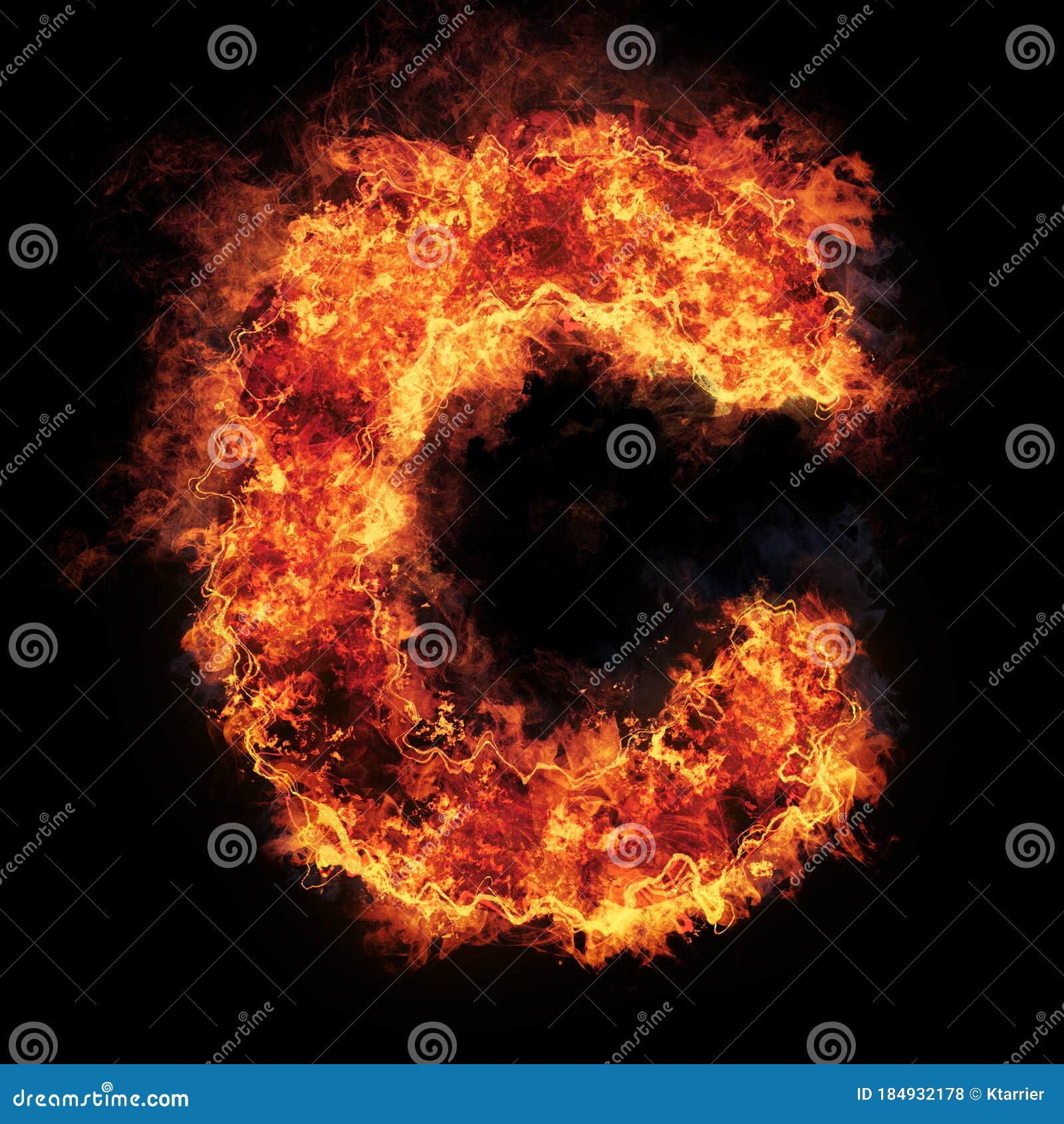 Letter C Flame Explosion Shape Font Stock Photo - Image of alphabet ...