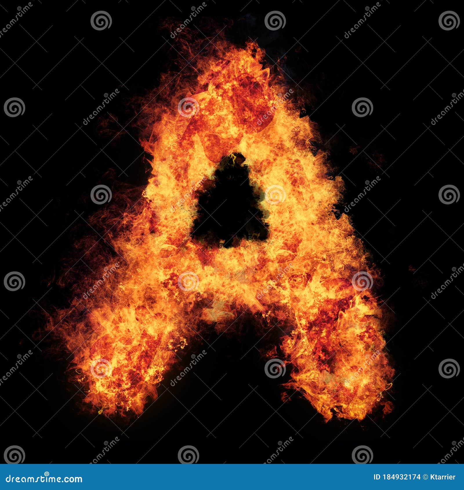 Letter a Flame Explosion Shape Font Stock Photo - Image of letter ...