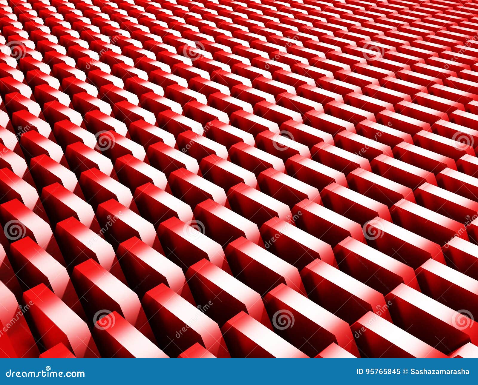 Bright Red Geometric Red Cubes Background Stock Illustration ...