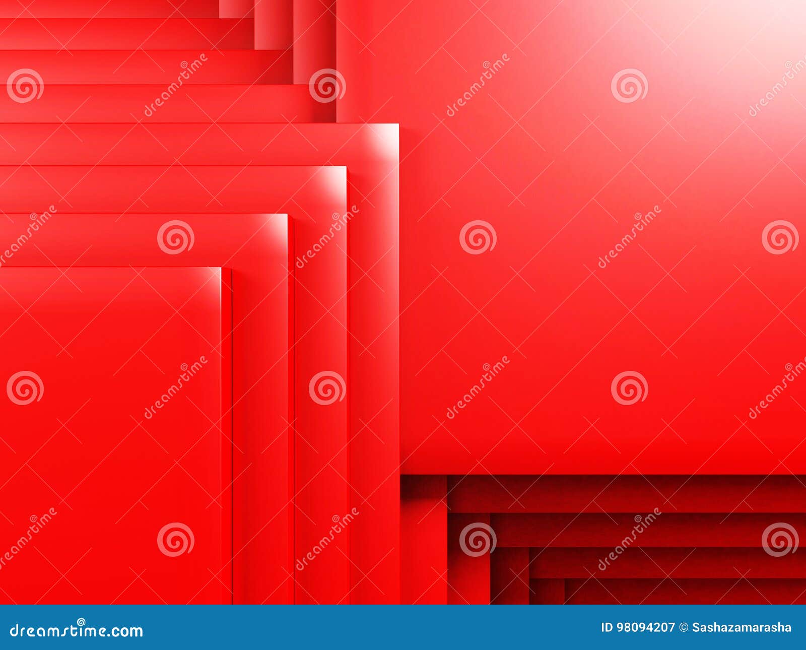 Bright Red Geometric Red Cubes Background Stock Illustration ...
