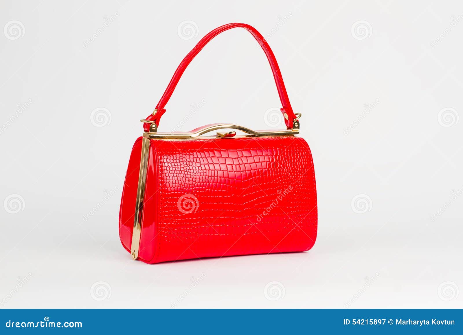 Bright red glossy handbag. stock image. Image of glossy - 54215897