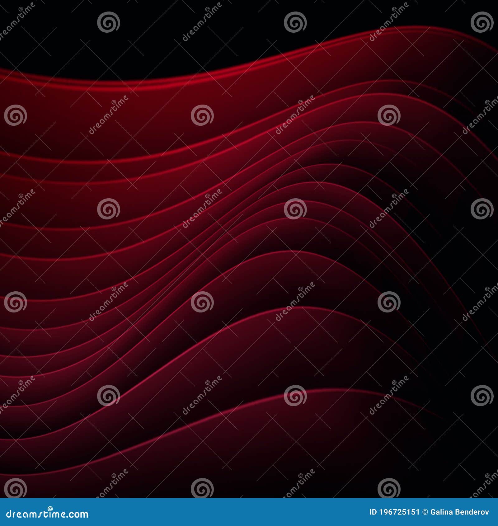 Bright Red Gradient Background with Smoothly Curved Lines. Stock ...