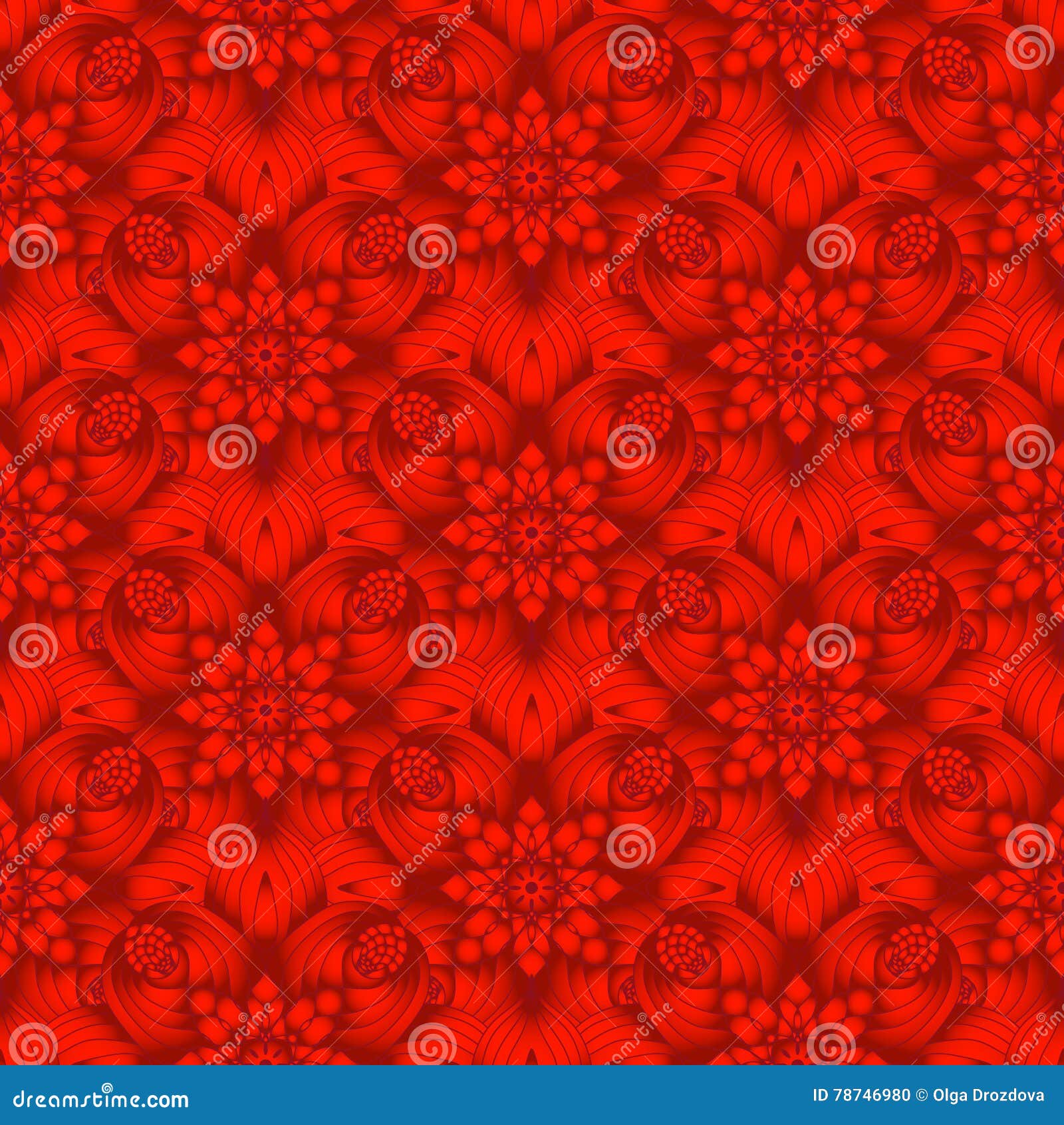 Bright Red Gradient Seamless Pattern Stock Vector - Illustration of ...