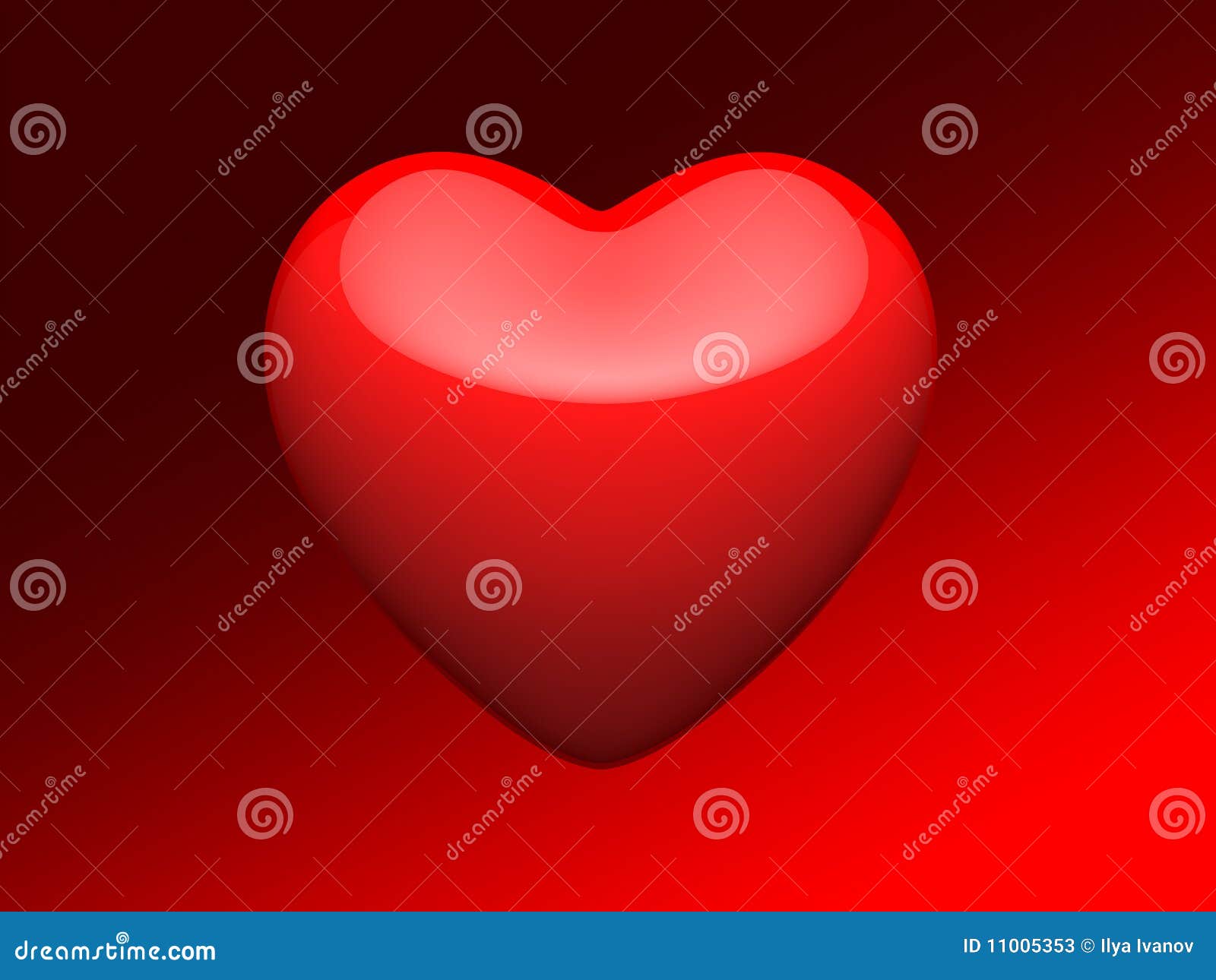 Bright red heart stock illustration. Illustration of happy - 11005353