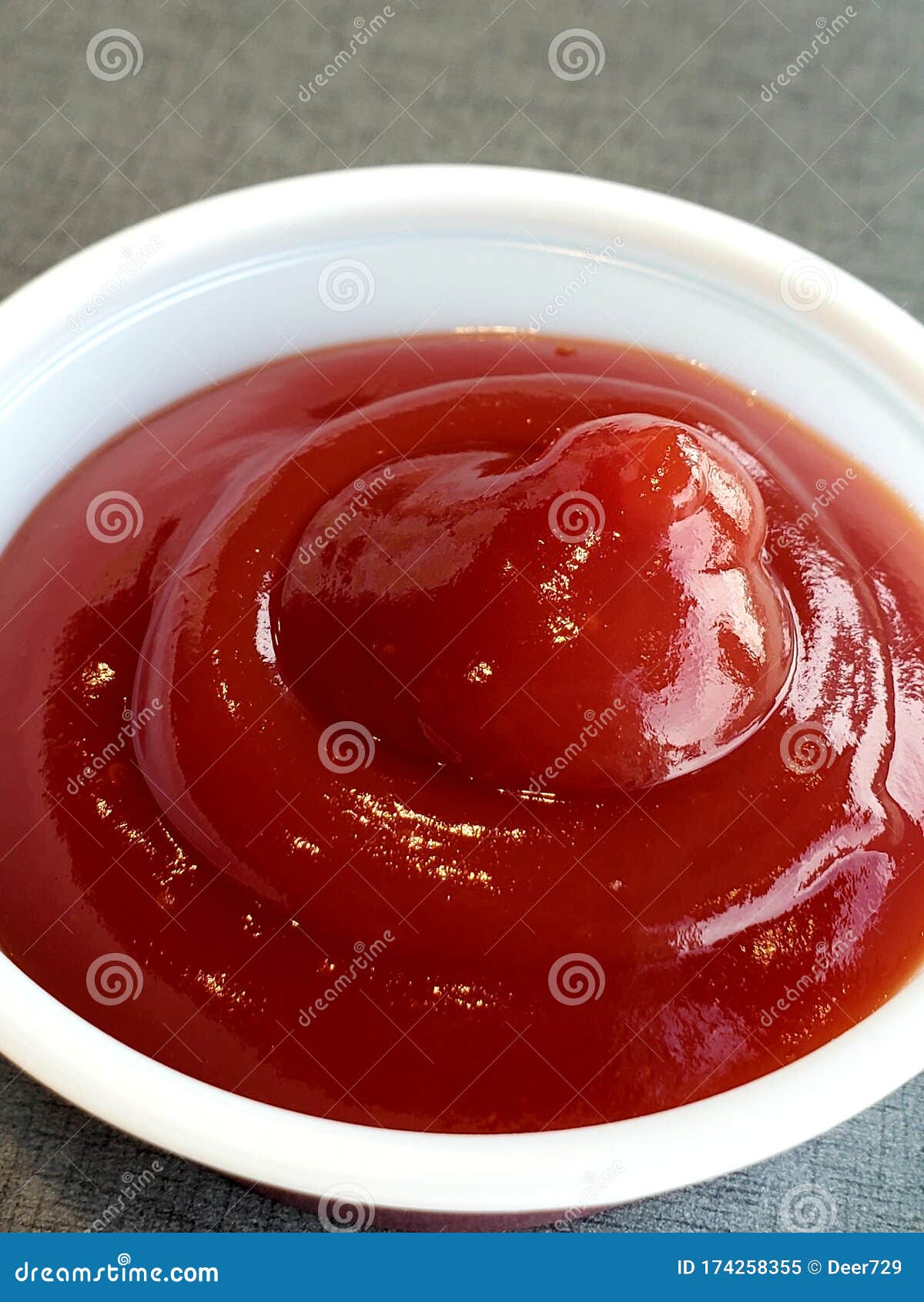Bright Red Ketchup in a Plastic Cup Stock Image - Image of plastic ...