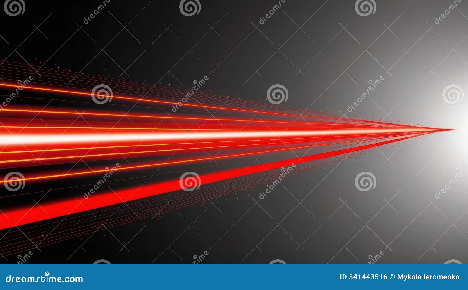A Bright Red Light Beam on a Dark Background. Stock Photo - Image of ...