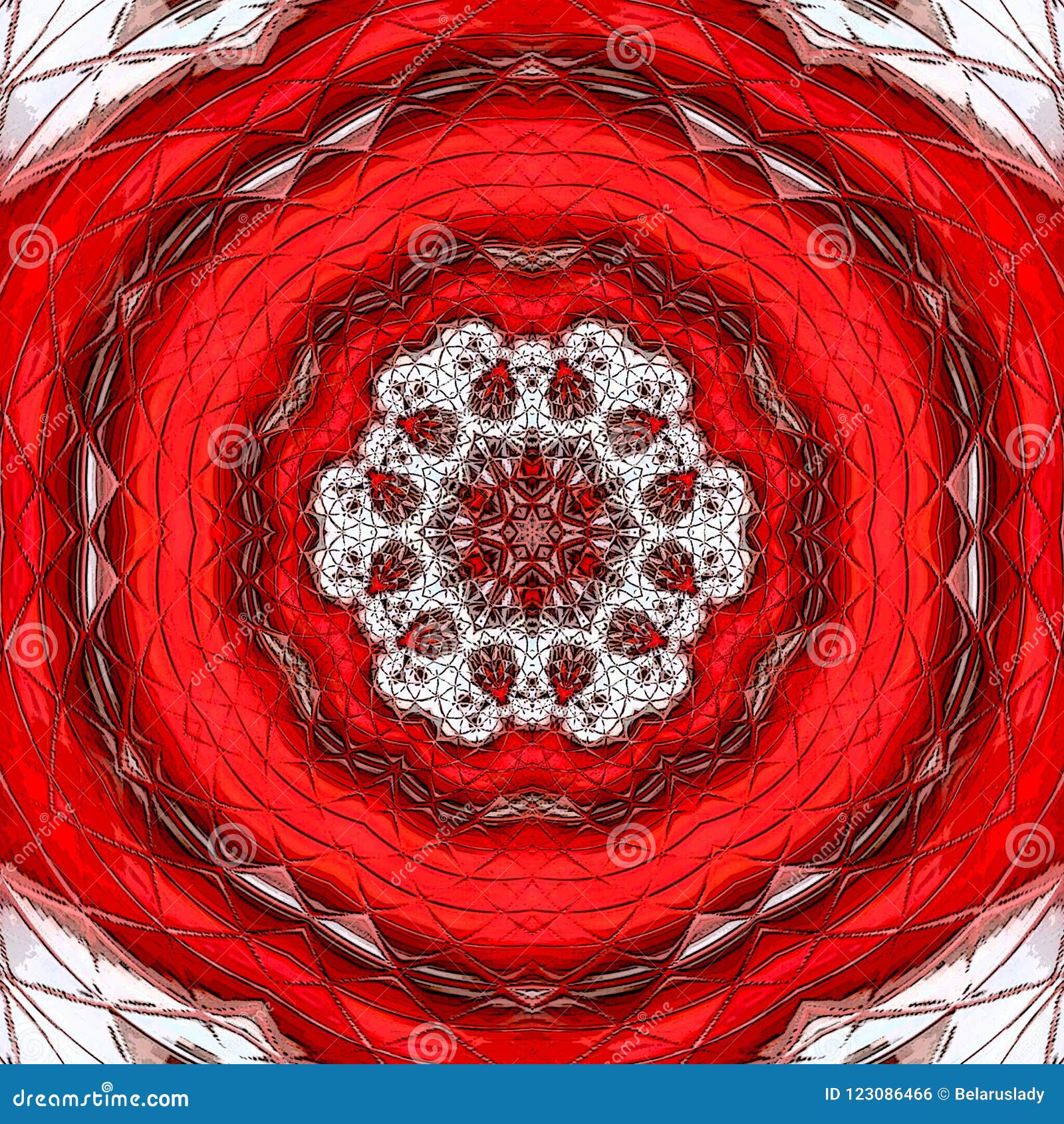 Bright red love mandala stock illustration. Illustration of card ...