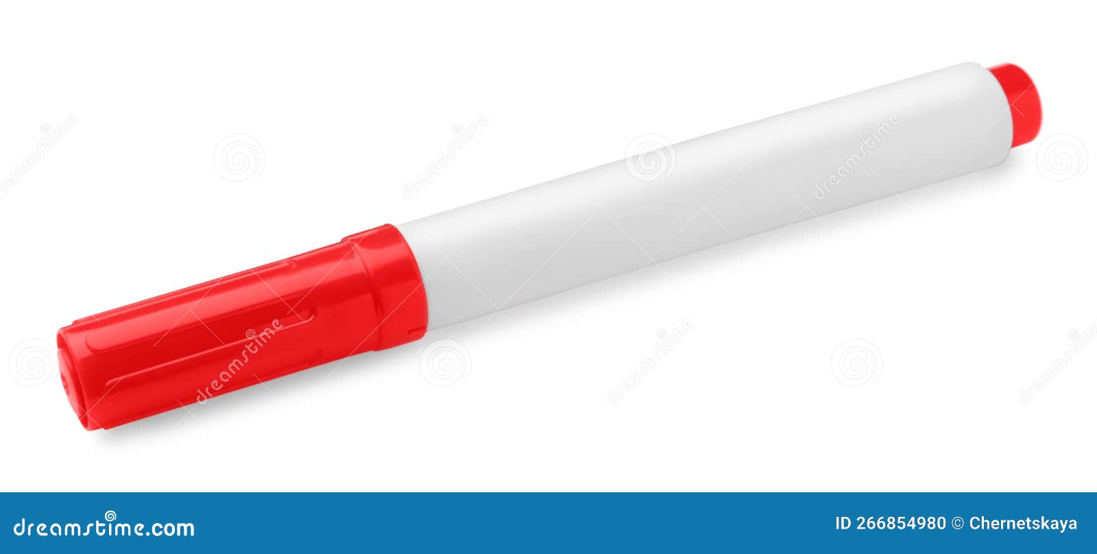 Bright Red Marker Isolated on White. School Stationery Stock Photo ...