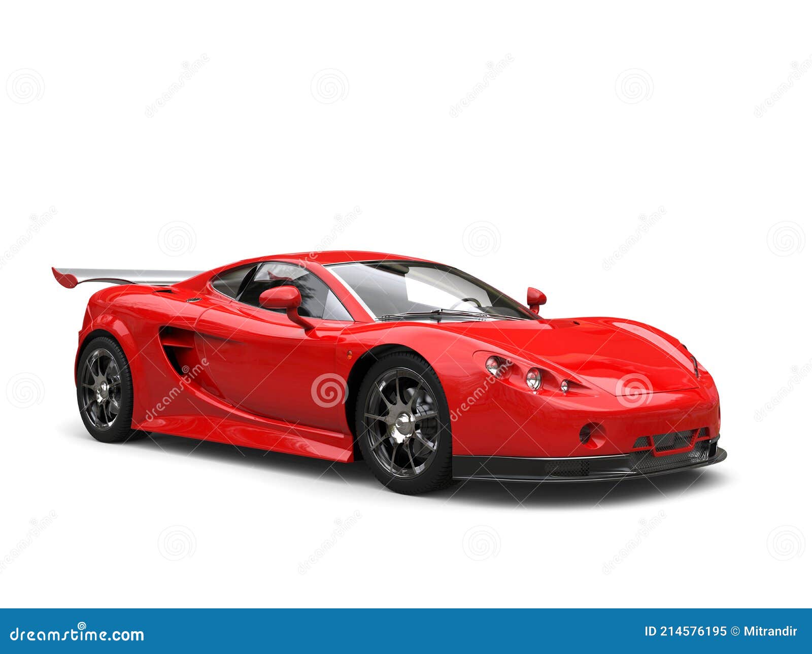 Bright Red Modern Concept Supercar Stock Image - Image of bright ...