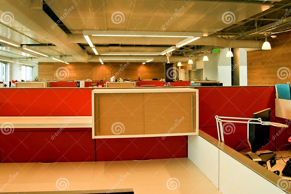 Bright red office cubes stock photo. Image of area, cubicles - 25699402