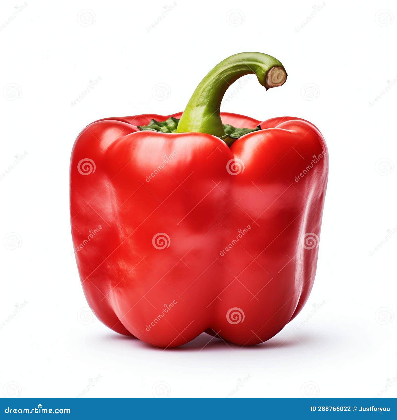 Bright Red Pepper Isolated on White Background. Generative Ai Stock ...
