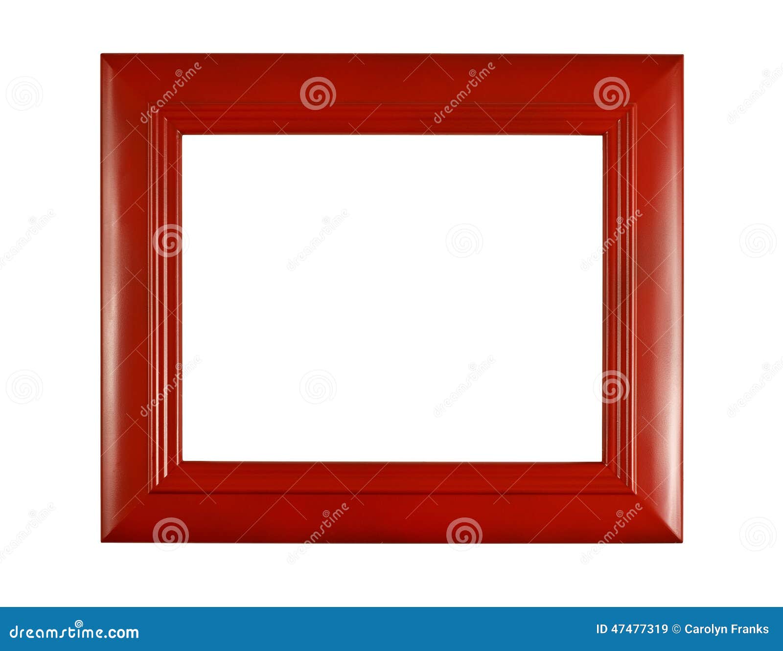 Bright Red Picture Frame with White Copy Space Stock Image - Image of ...