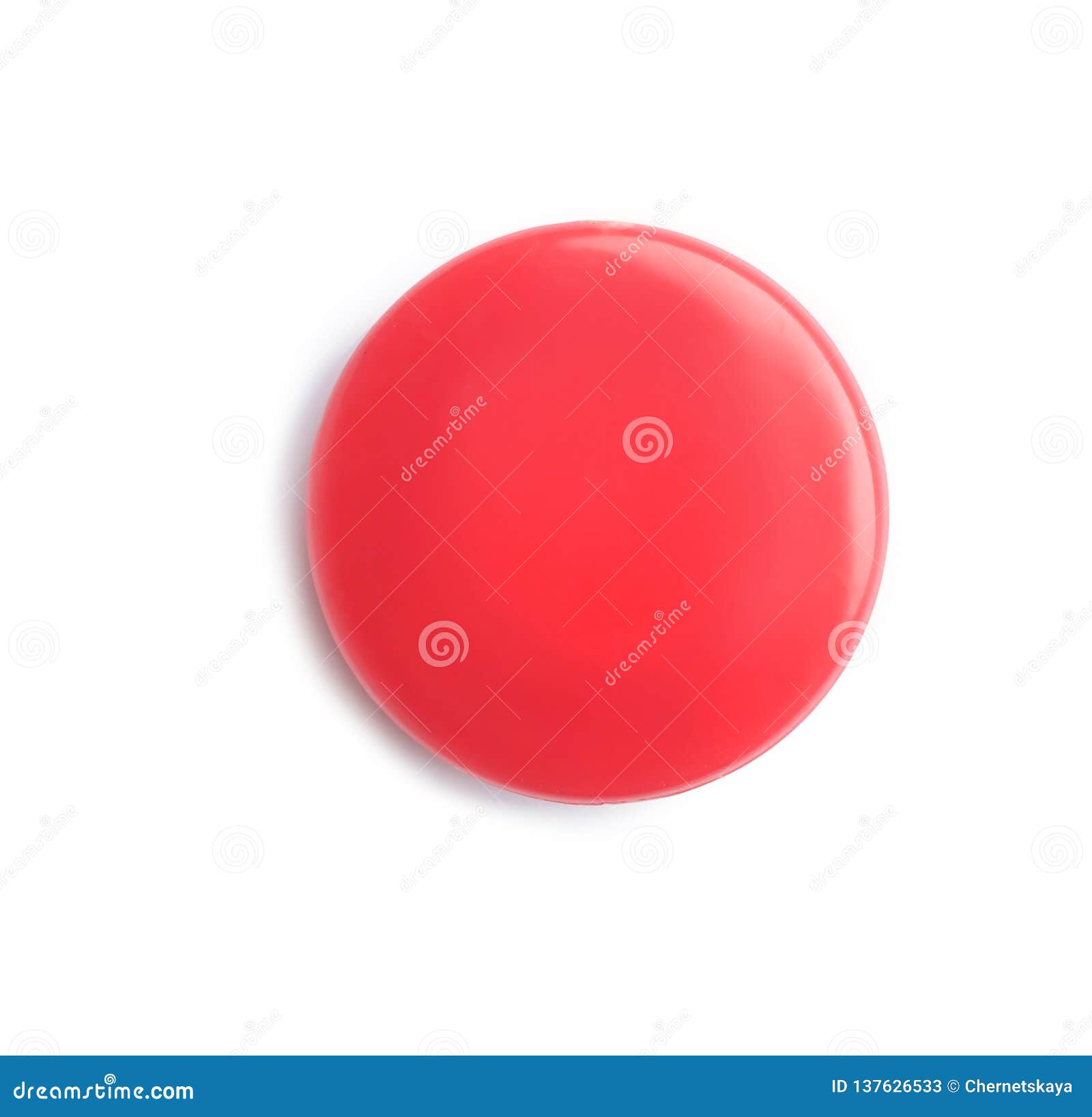 Bright Red Plastic Magnet on White Background Stock Image - Image of ...