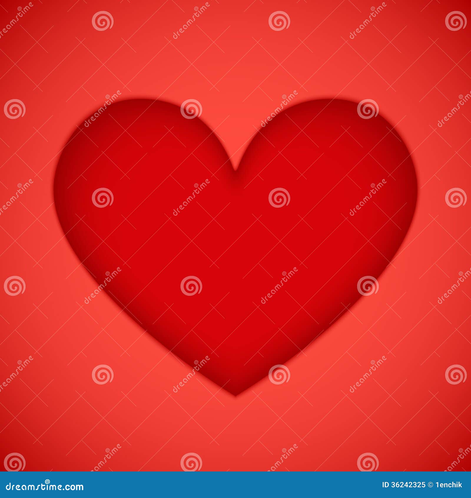 Bright Red Plastic Vector Cutout Heart Stock Vector - Illustration of ...