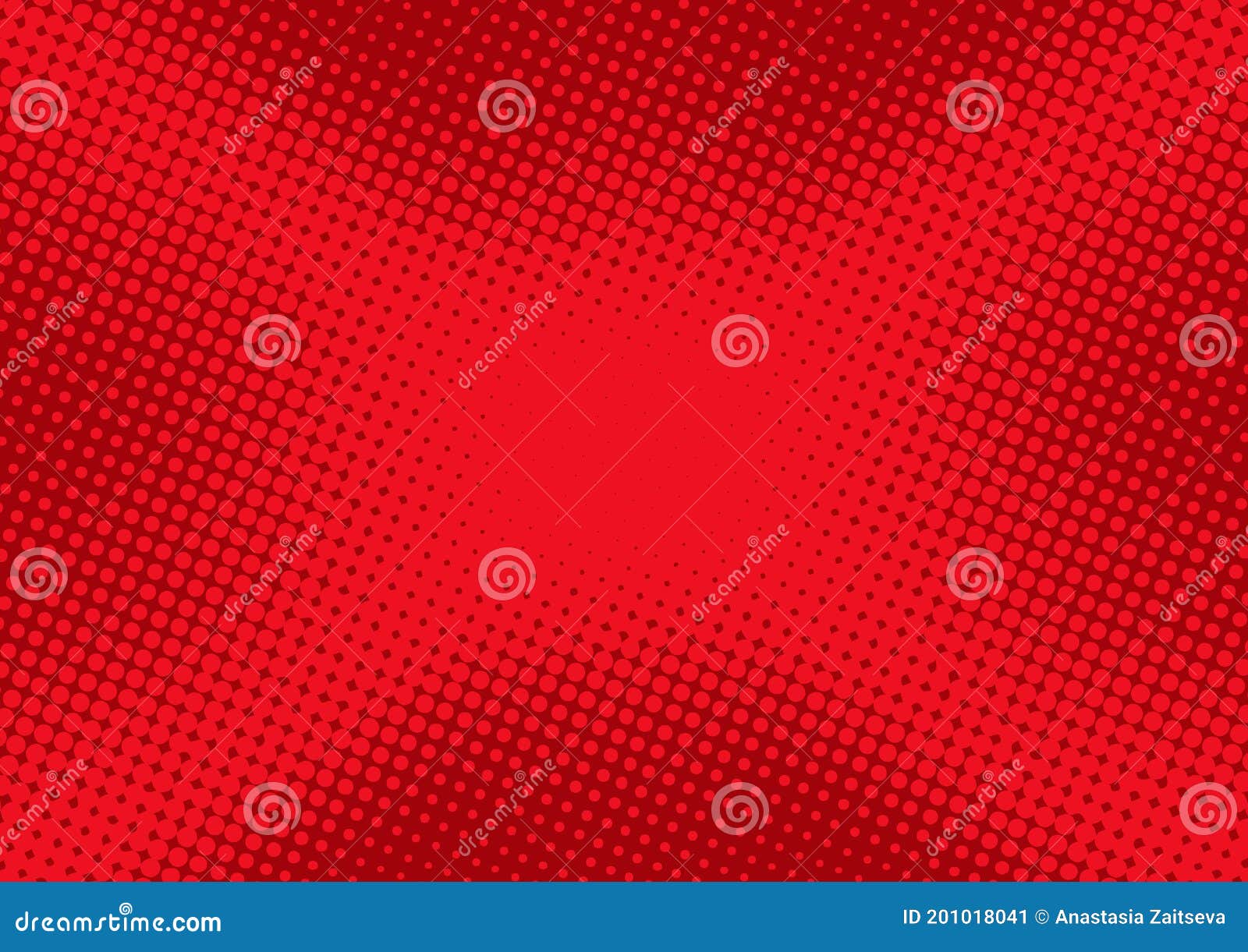 Bright Red Pop Art Comic Background with Halftone Effect, Vector ...