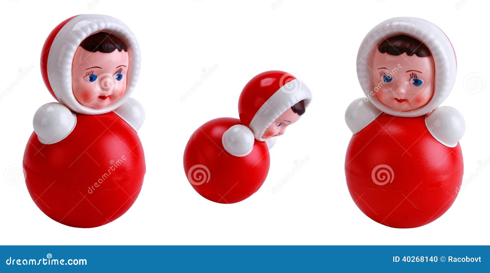 Bright red roly-poly toy stock photo. Image of doll, colourful - 40268140