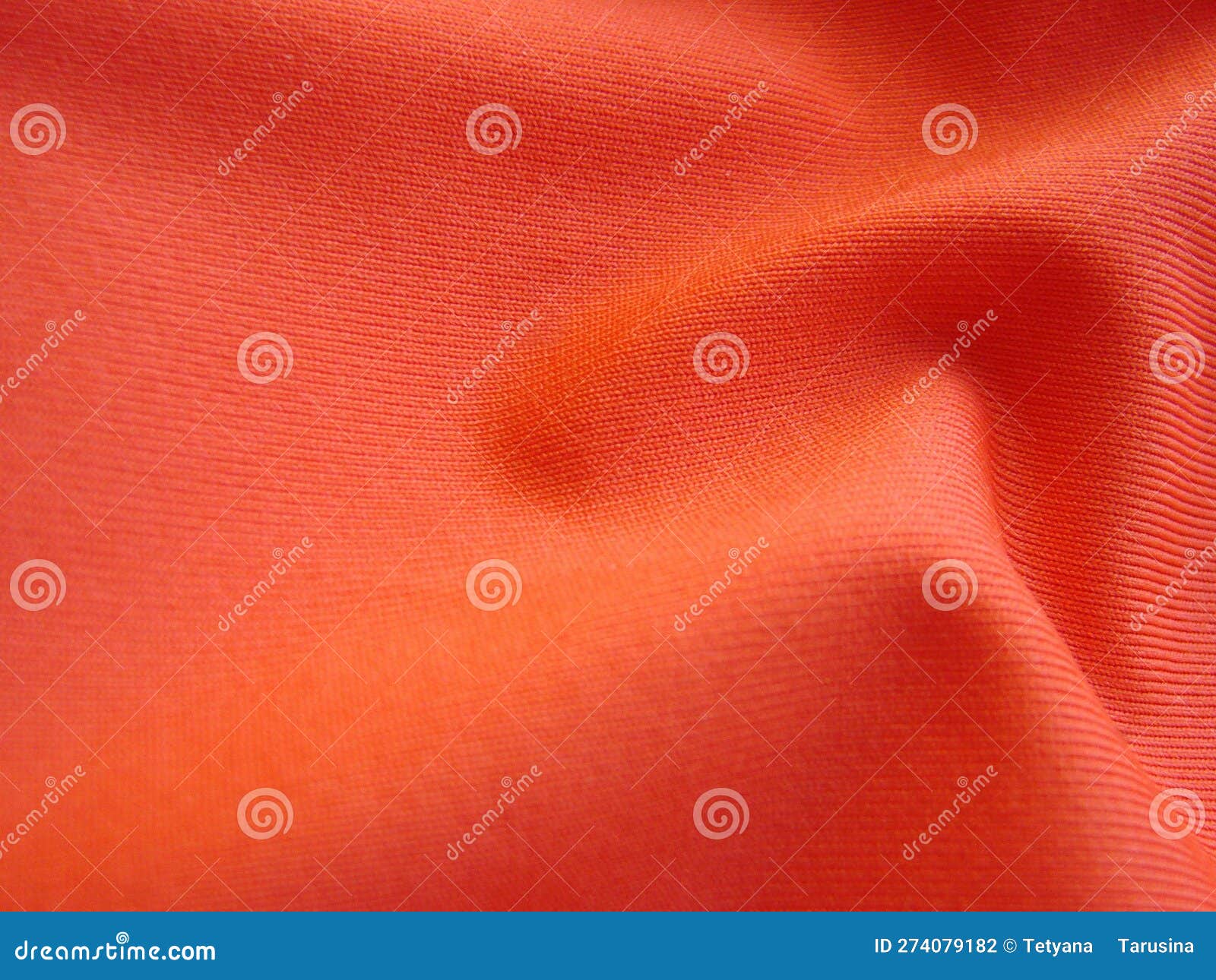 Bright Red, Scarlet Knitted Fabric with a Crescent Plan. Red Fabric ...