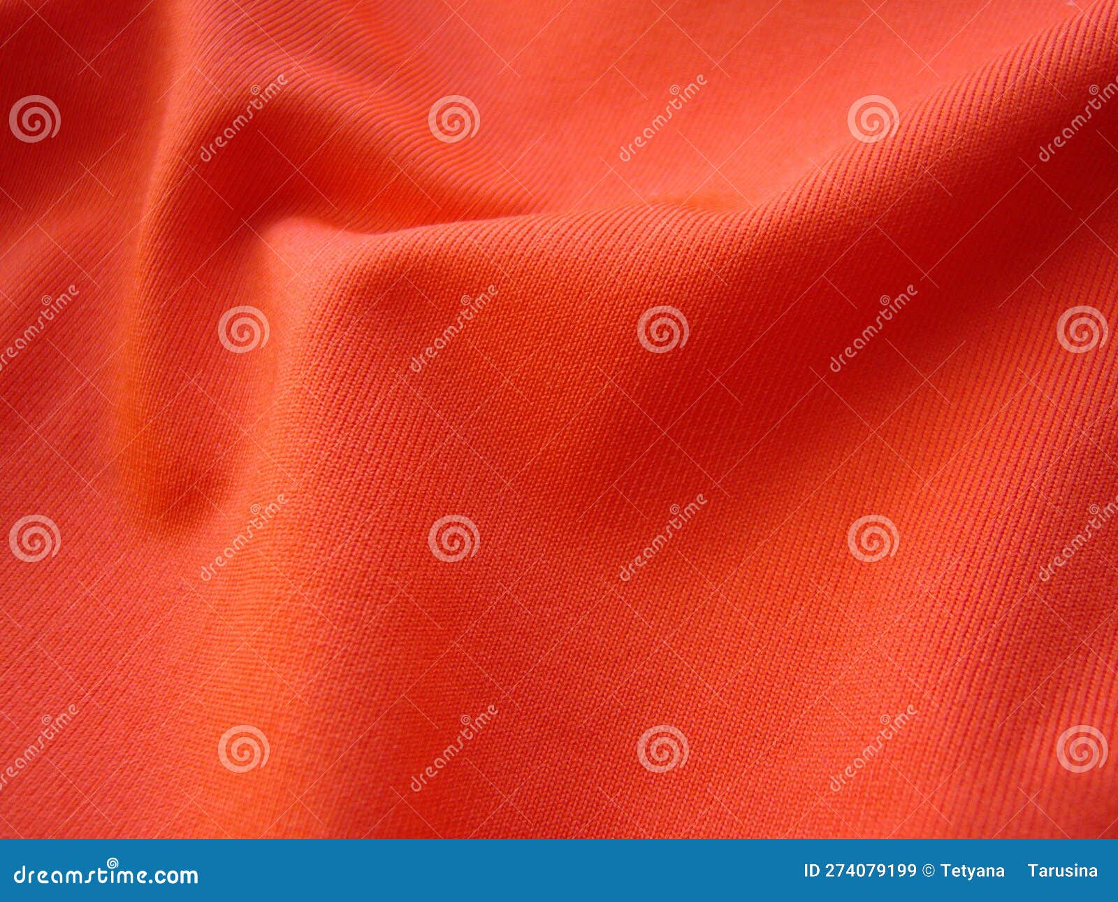 Bright Red, Scarlet Knitted Fabric with a Crescent Plan. Red Fabric ...