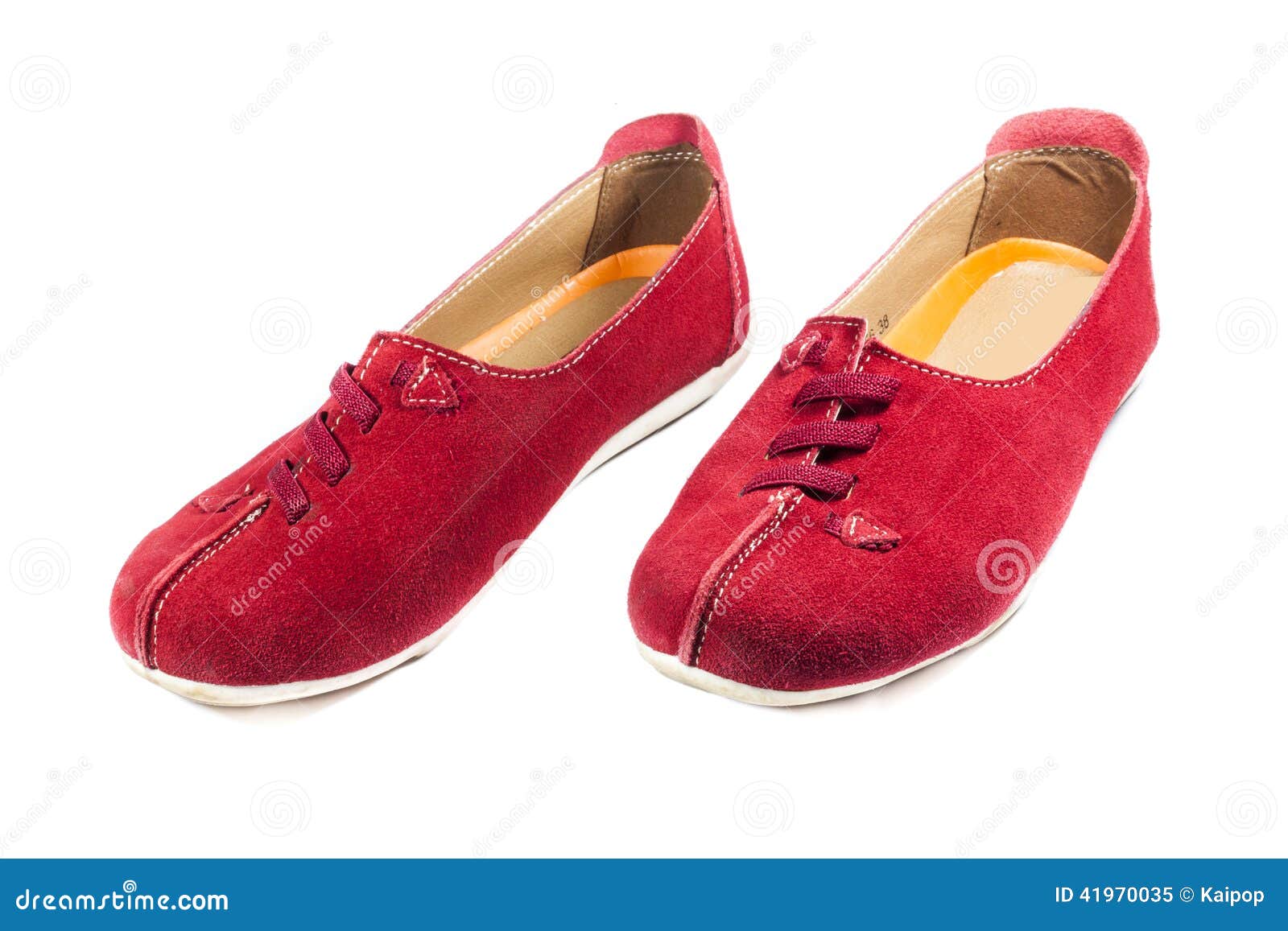 Bright red shoes stock image. Image of ladies, comfortable - 41970035