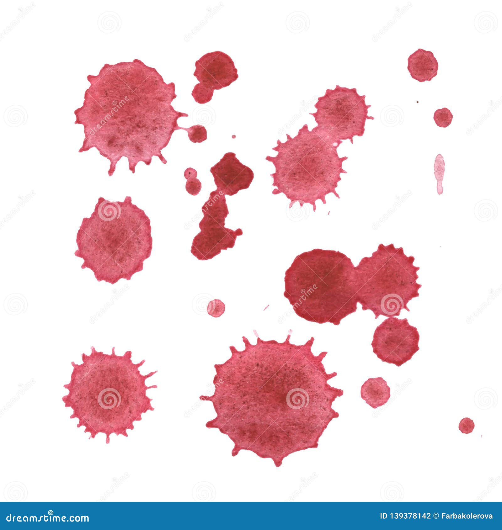Bright Red Splash, Isolated on White Background. Stock Vector ...