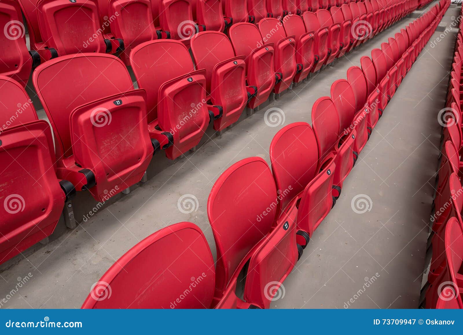 Bright red stadium seat stock image. Image of arena, ground - 73709947