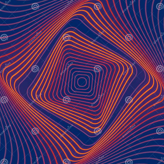 Bright Red Stripes of a Rectangular Figure. 3d Rendering Digital ...